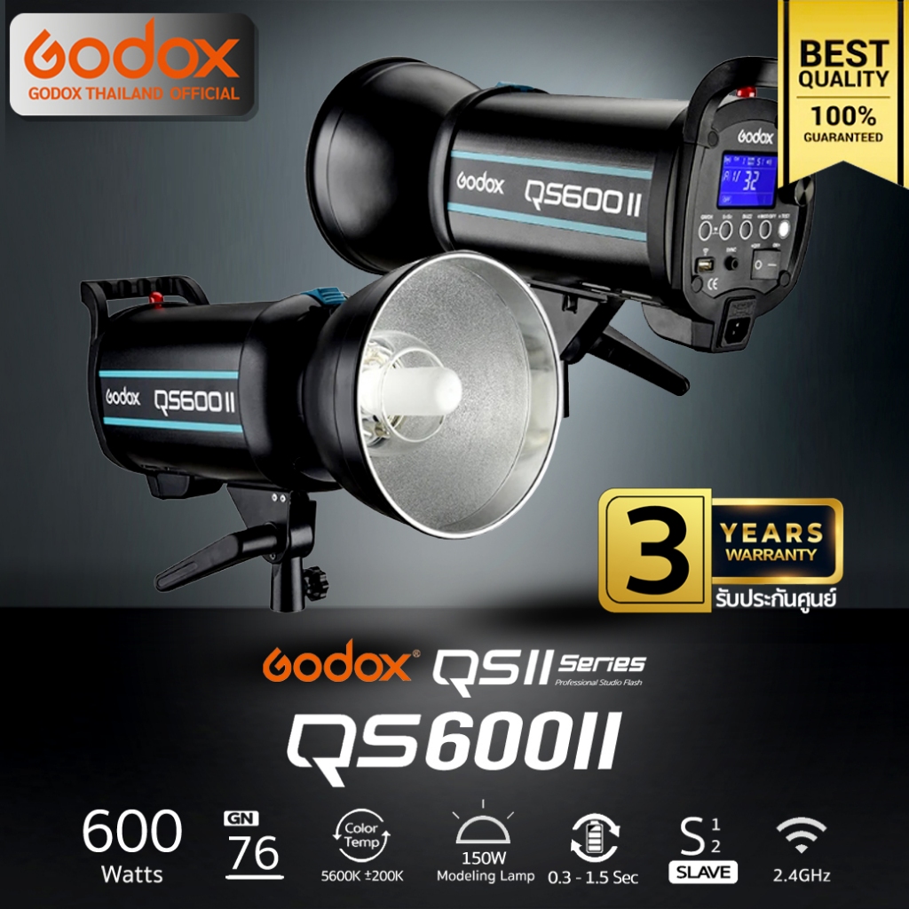 Godox Flash QS600II 600W 5600K Bowen Mount - รับประกันศูนย์ Godox ...