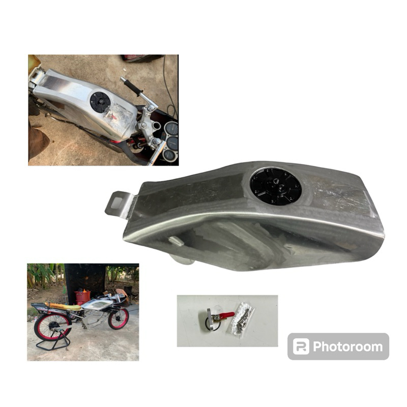 ถังมิเนียมทรงย่อVr,Tzrบรรจุน้ำมัน7-9ลิตรมีฝาแต่ง+ก็อก+น๊อตฝาถัง | Shopee Thailand