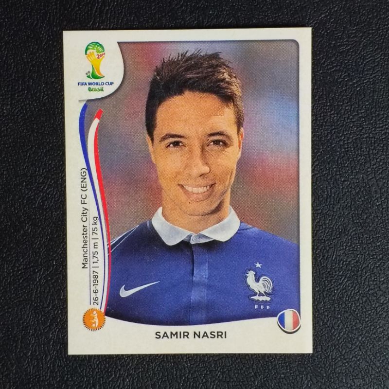 สติ๊กเกอร์นักฟุตบอล ซาร์มีร์ นาสรี SAMIR NASRI PANINI 2014 FIFA WORLD ...