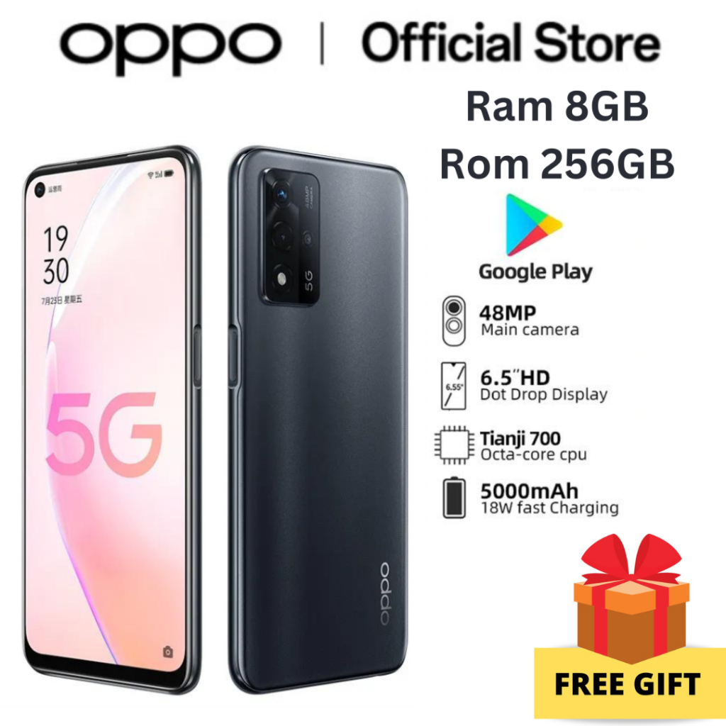 OPPO A93s สมาร์ทโฟน 5G | RAM 8GB + ROM 256GB | หน้าจอ 6.5 นิ้ว + 90hz | กล้อง 48MP | แบตเตอรี่ ...