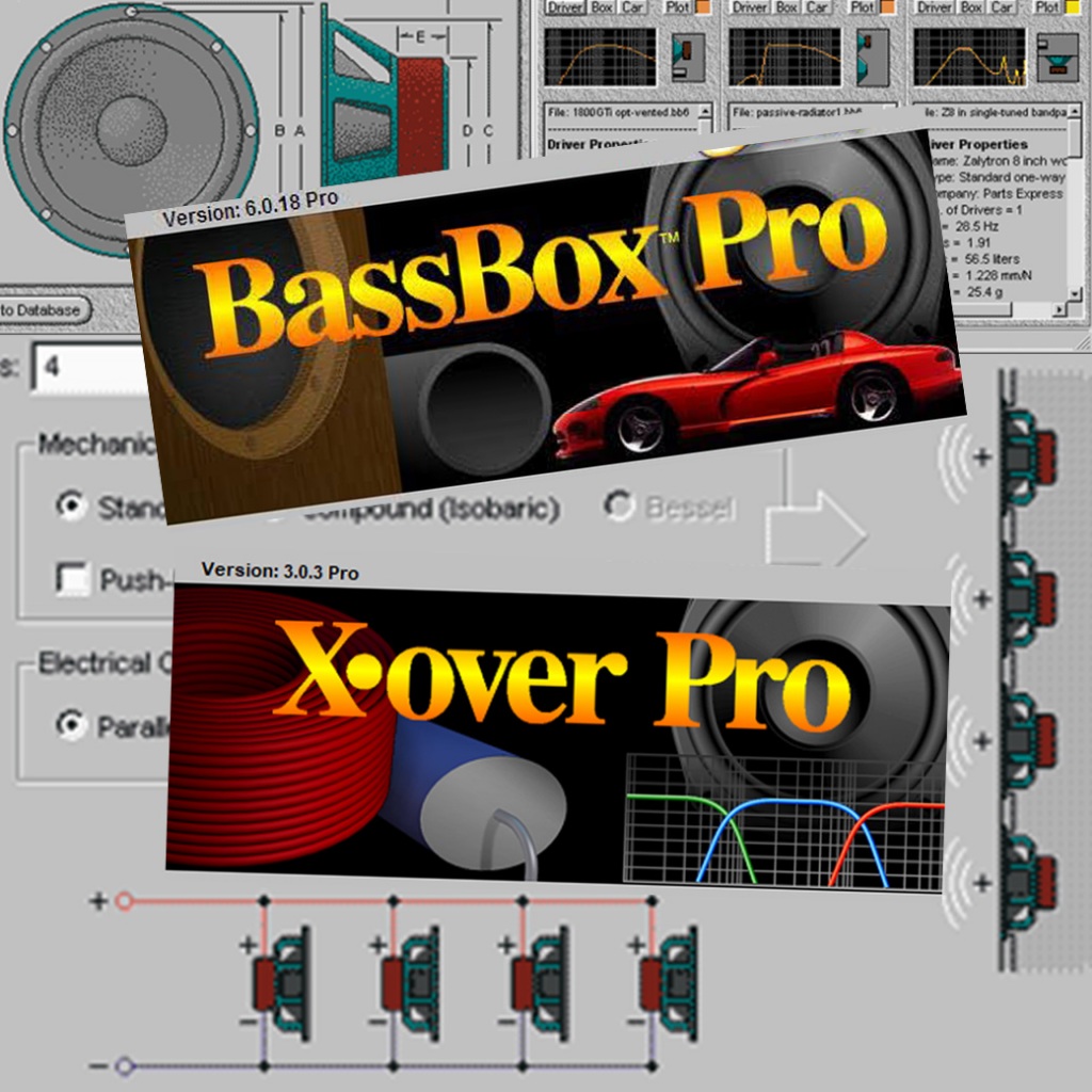 โปรแกรม BassBox Pro 6+ X.Over Pro 3 แพคคู่ครบออกแบบตู้ลำโพงและเน็ตเวิร์ค Passive Network Design ...