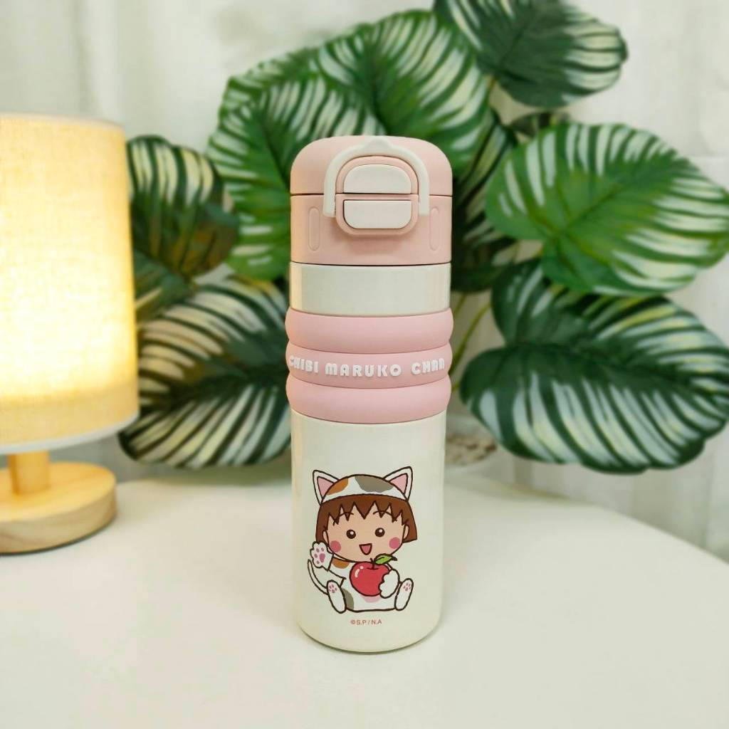 แก้วเก็บความเย็น ลายการ์ตูนกระติกน้ำพกพา แก้วน้ำพร้อมหูหิ้ว สแตนเลส SUS316 ลายการ์ตูน ขนาด 520 ...