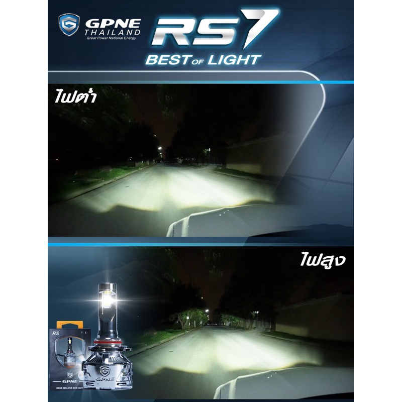 หลอดไฟหน้า LED แบรนด์ GPNE รุ่น Rs7 (110 วัตต์) ของแท้ 100% รับประกัน 4 ...