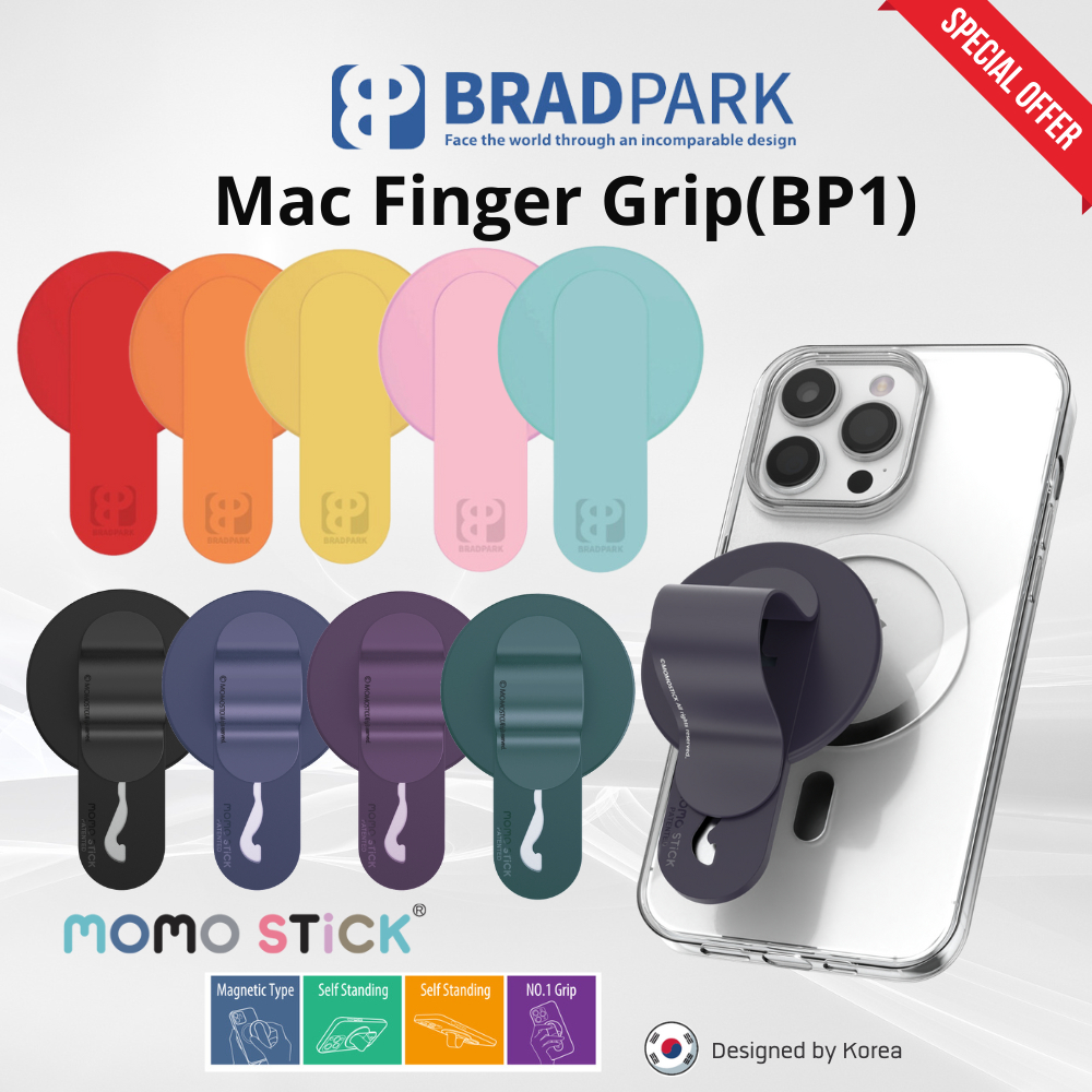 BRADPARK (momostick®) Mac Finger Grip แท่นวางและมือจับ สำหรับโทรศัพท์ ...