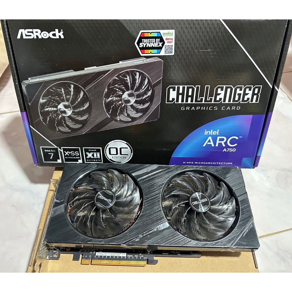 A750 ASROCK INTEL ARC CHALLENGER D 8GB OC - 8GB GDDR6 | Shopee Thailand