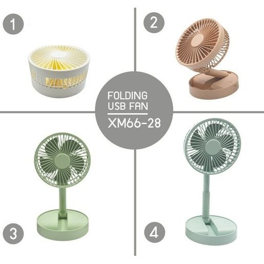 พัดลมแบบพกพา USB รุ่น XM66-28 mini มี 5ใบพัด (คละสี) | Shopee Thailand
