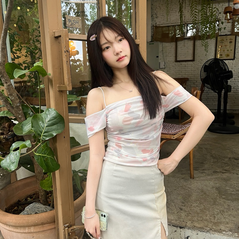 𝘚𝘶𝘯.𝘵𝘶𝘳𝘥𝘢𝘺 เสื้อเปิดไหล่ fairon | Shopee Thailand