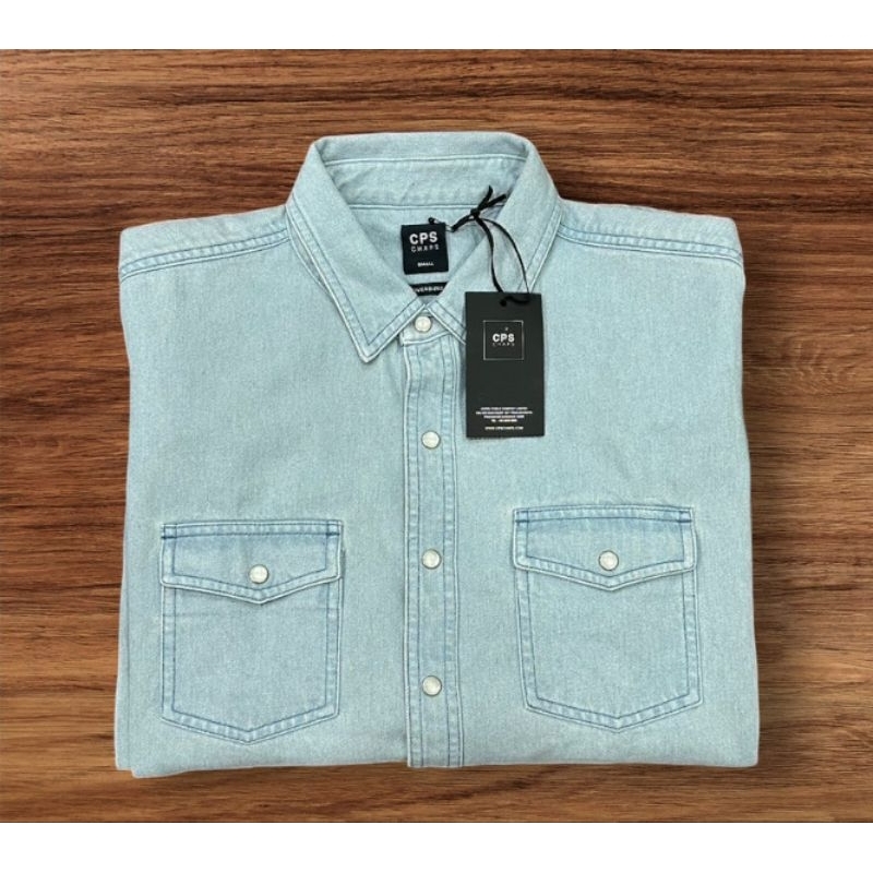 เสื้อ Denim Shirt ยี่ห้อ CPS CHAPS (ของแท้ มือ 1 ใหม่ 100% ราคา Shop ...