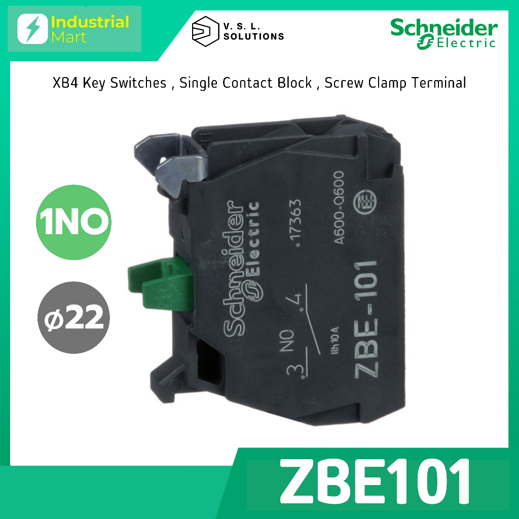 Schneider Electric - ZBE101 อุปกรณ์เสริมสำหรับ XB4,XB5 แบบ1คอนแทค ชนิด ...