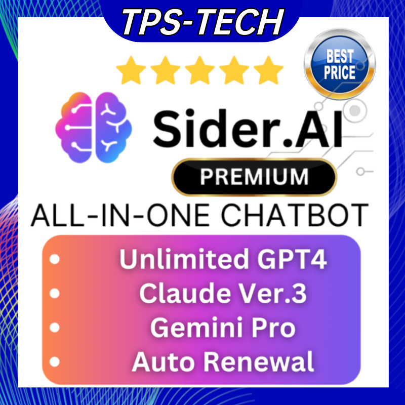 [Genuine] Sider ai Chatgpt4+Claude AI+Gemini Pro+ChatPDF Unlimited GPT4+Claude V3 | Shopee Thailand