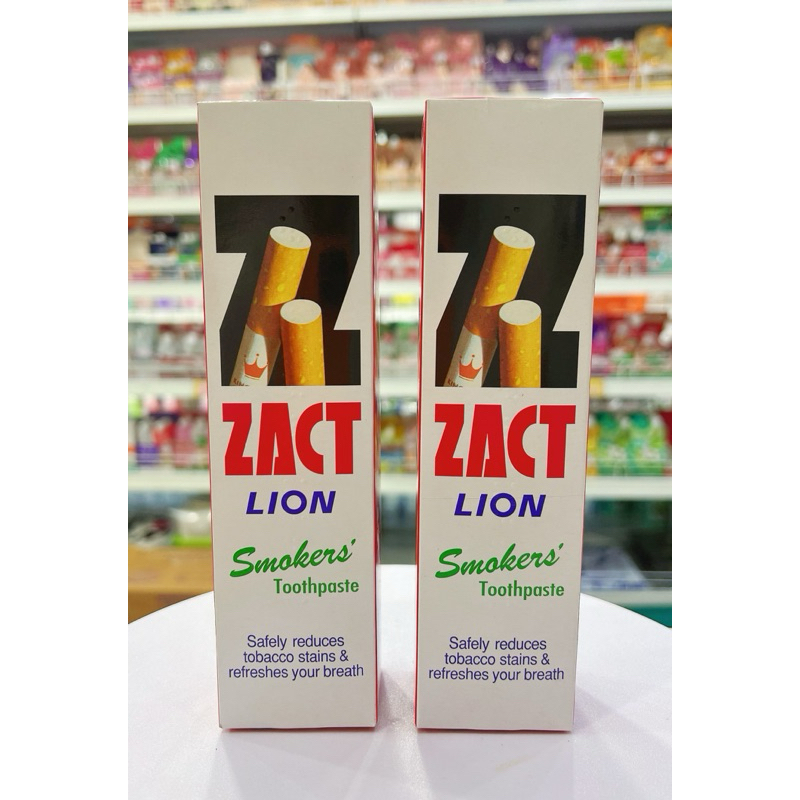 (แพคคู่ 160กรัม+160กรัม) ZACT แซคท์ ยาสีฟัน สำหรับผู้สูบบุหรี่ รุ่นสีแดง | Shopee Thailand