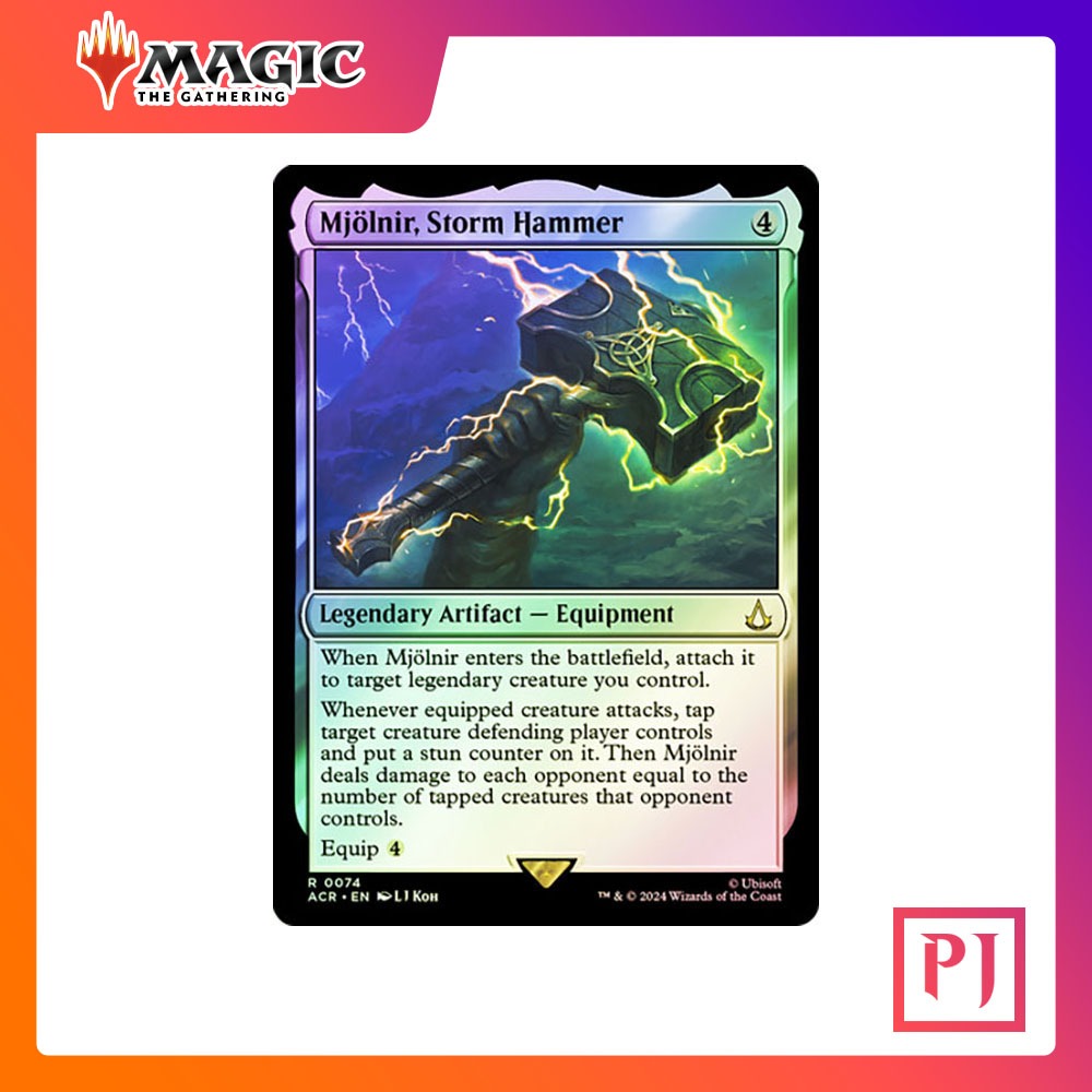 [MTG] Mjolnir, Storm Hammer [ACR] [ARTIFACT] [RARE] [FOIL] [ENG] (การ์ด ...