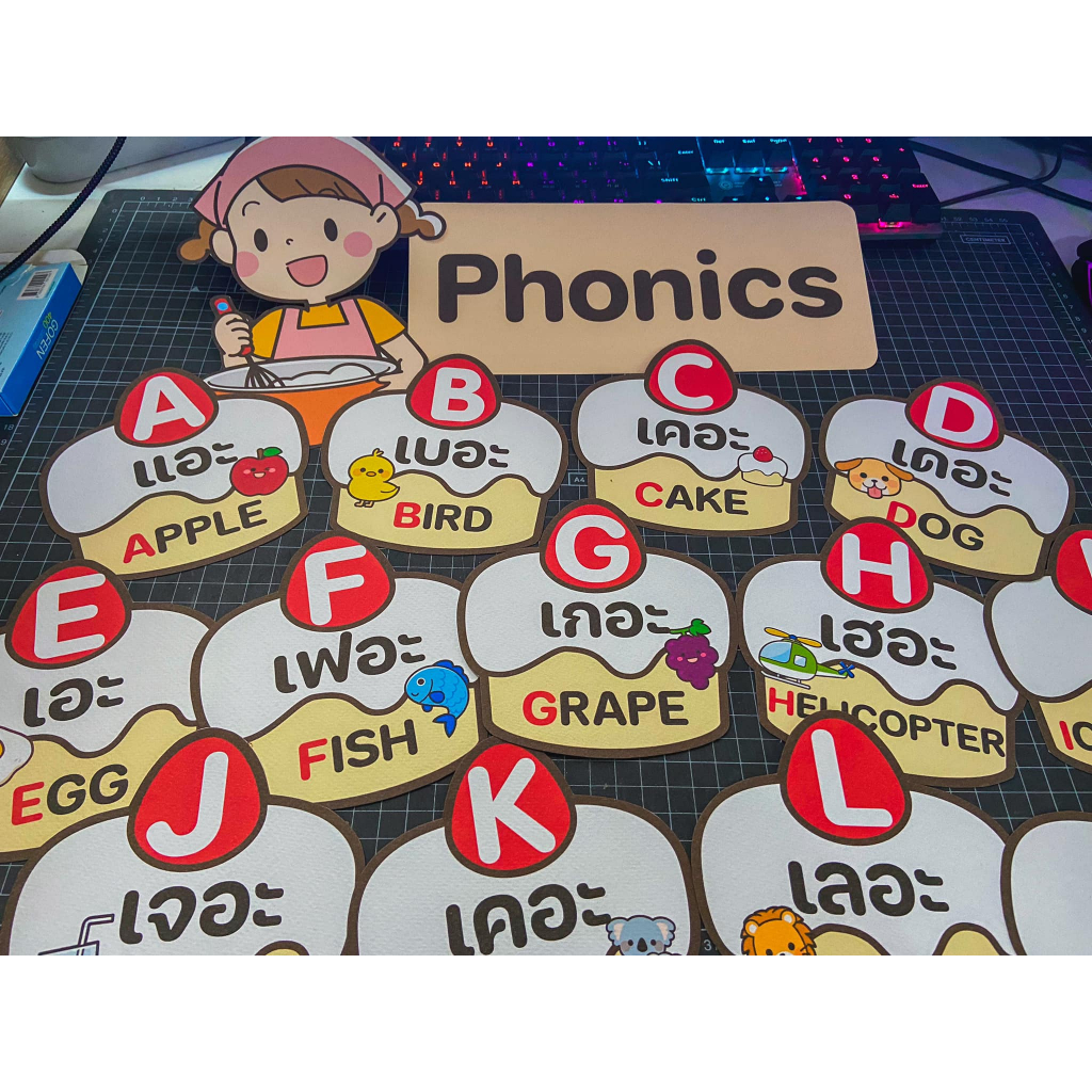 สื่อแต่งห้องเรียน Phonics Cake | Shopee Thailand
