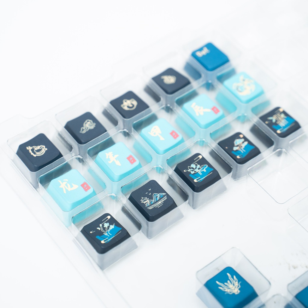 คีย์แคป AKKO Year of Dragon TH Keycap set 95 ปุ่ม PBT Thai dye ...