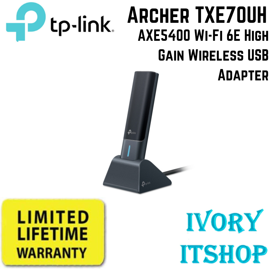 TP Link Archer TXE70UH AXE5400 Wi-Fi 6E High Gain Wireless USB Adapter ...