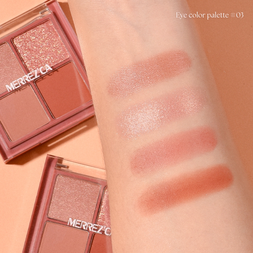 Merrezca Eye Color Platte อายแชโดว์พาเลท สีโทนชมพูโรสโกลด์ พิกเมนต์ ...