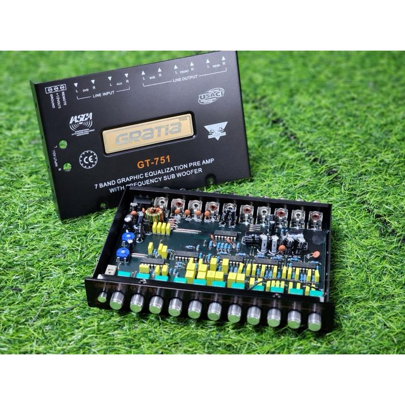 ปรี7แบรน GRATIA แท้ รุ่น GT-751 ปรี 7แบรน งานแท้ เสียงดี เครื่องเสียงรถยนต์ ปรีแอมป์ ตัวปรับ ...