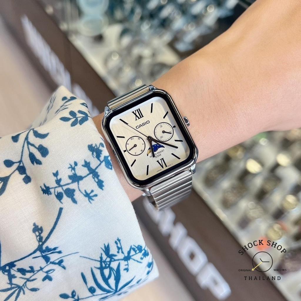 นาฬิกา Casio แท้ รุ่น MTP-M305D-7A2 สายสแตนเลส กันน้ำ 50M ของแท้ รับ ...