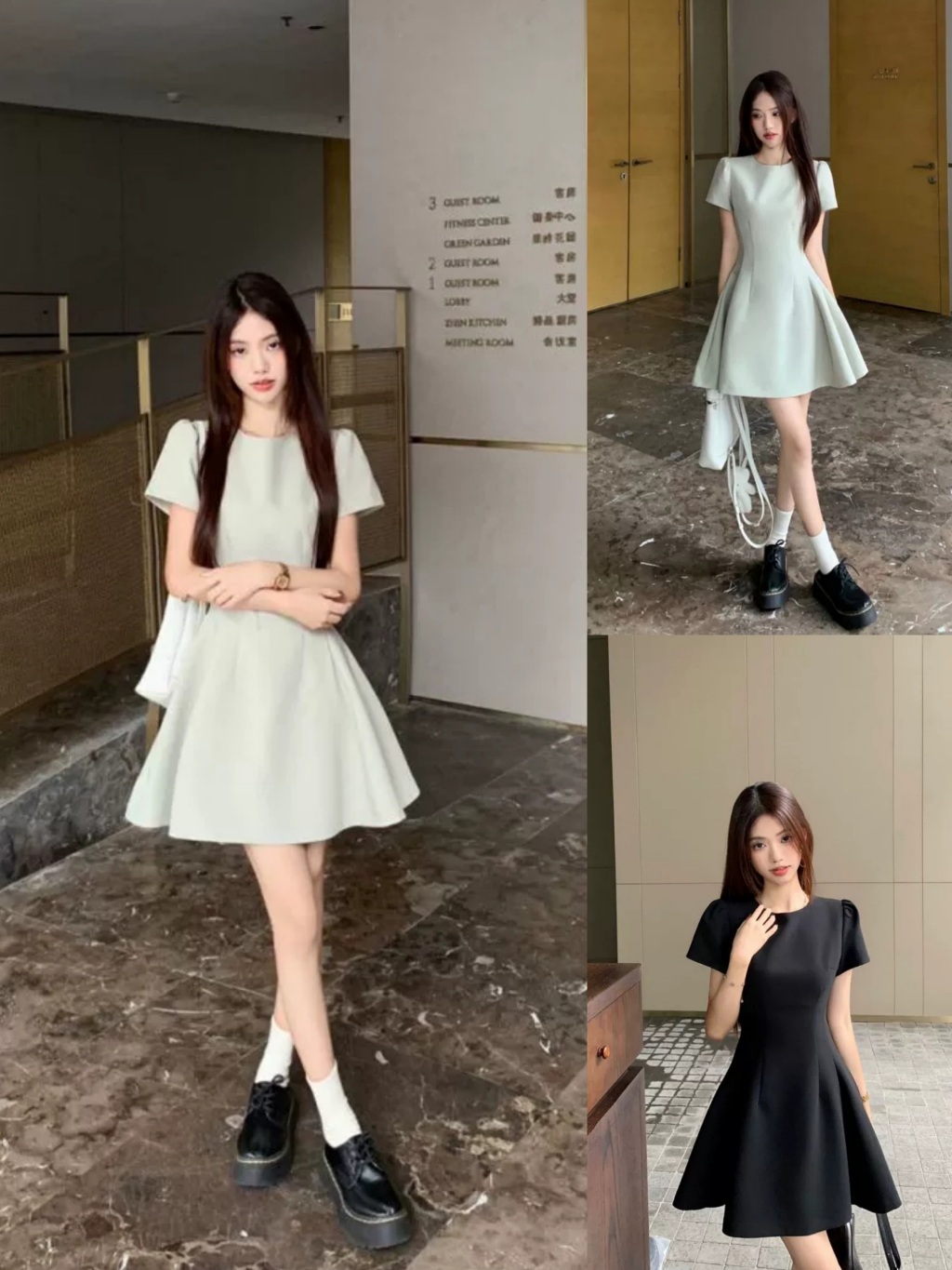 พร้อมส่ง 3สี มินิเดรสกระโปรงสั้น ชุดทำงานผู้หญิง (D246) | Shopee Thailand