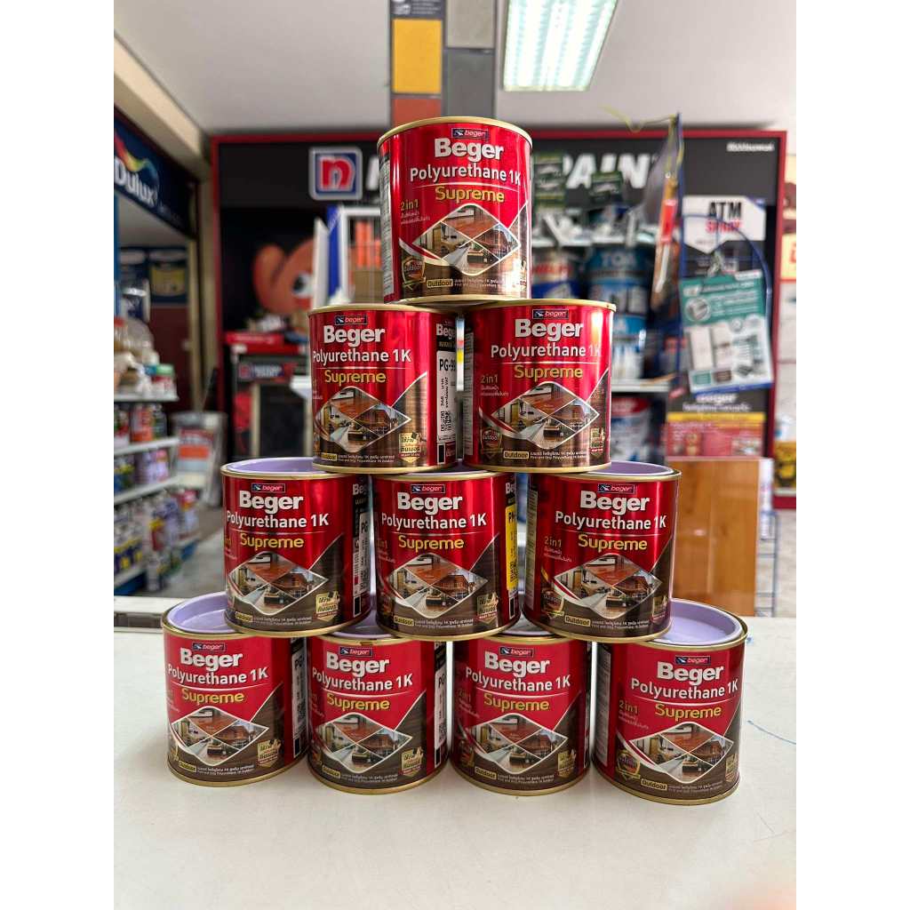 เบเยอร์ โพลียูรีเทน 1K ยูรีเทน สีย้อมพื้นไม้ ซูพรีม เอาท์ดอร์ 0.3 ลิตร ...