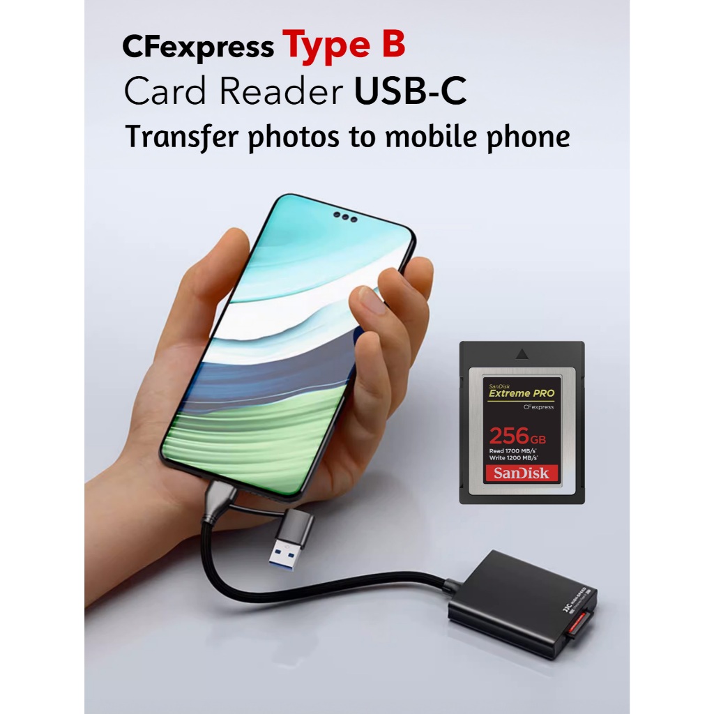 CFexpress Type-B Card Reader USB-C โอนรูปจากกล้องเข้ามือถือและ ...