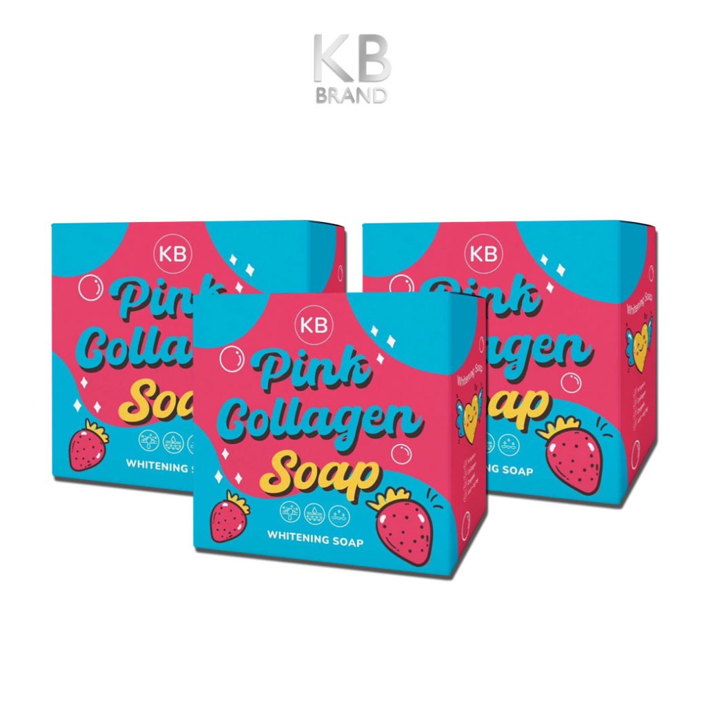 KB Soap สบู่ แม่กิ๊ฟ & พ่อบีส สบู่ พิงค์คอลลาเจน 3 ก้อน ล้าง ...