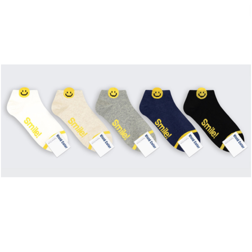 yellow smile socks (made in Korea) | Shopee Thailand