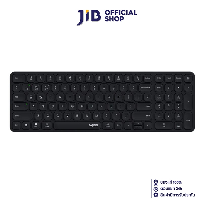 BLUETOOTH KEYBOARD (คีย์บอร์ดบลูทูธ) RAPOO E9350L-BK (BLACK) (CHICLET ...