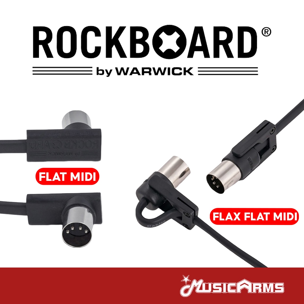 Rockboard FlaX Plug MIDI Cable / RockBoard Flat MIDI Cable สายมิดี้ความยาว 30 CM / 60 CM Music ...