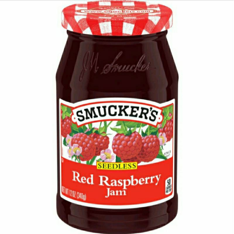 สมักเกอร์ แยมผสมเนื้อผลไม้เรดราสเบอร์รี่ Smucker Seedless Red Raspberry Preserve 340g | Shopee ...