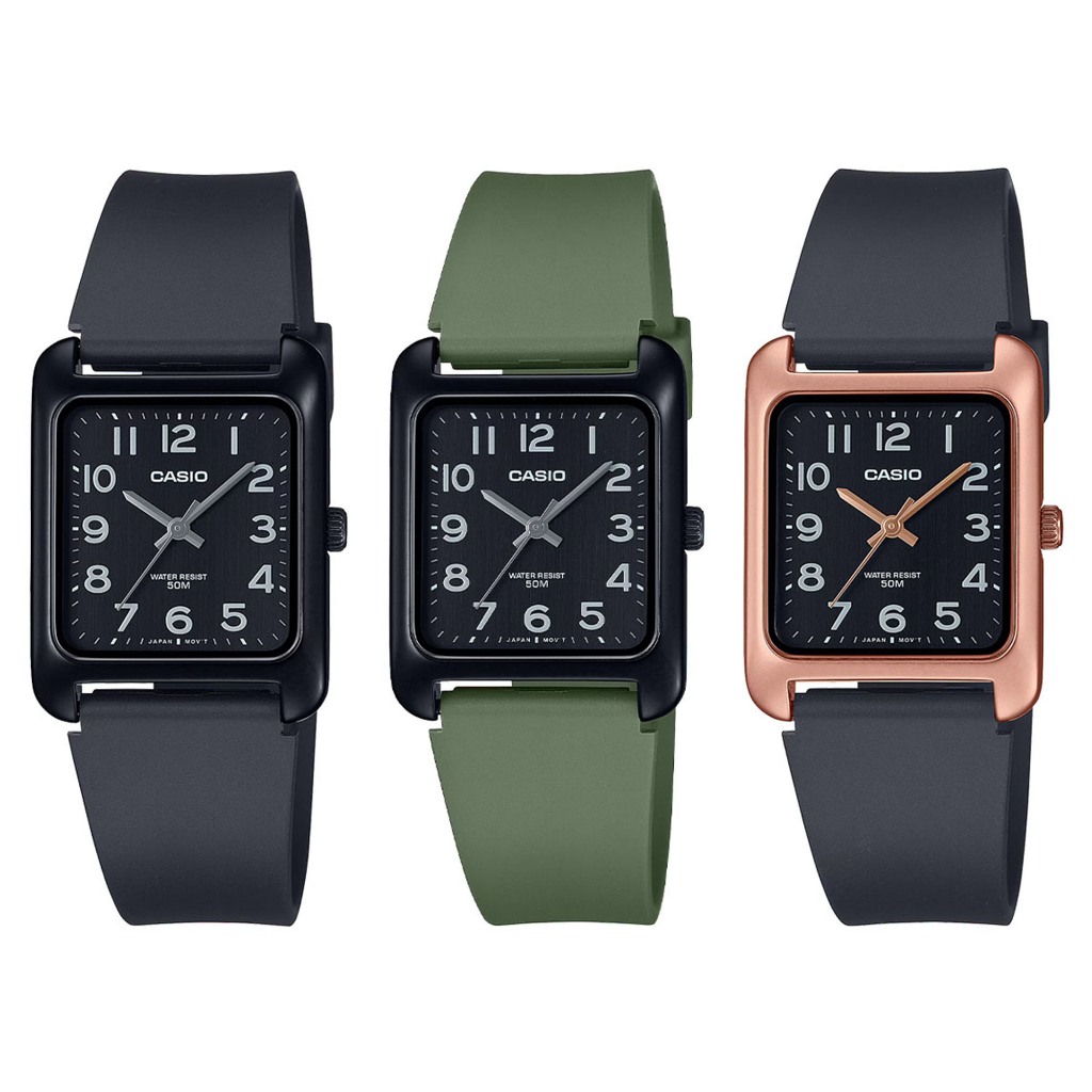 Casio Standard นาฬิกาข้อมือผู้ชาย สายเรซิ่น รุ่น MTP-B175 (MTP-B175-1B ...