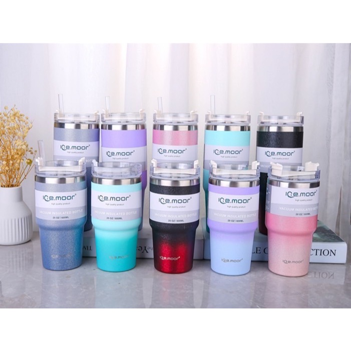 ICE moorแก้วน้ำ เป็นสแตนเลส304 ขนาด20/30oz 600/900ml เก็บความเย็น | Shopee Thailand