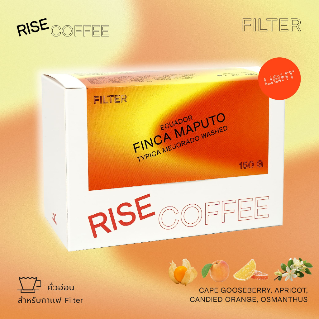 RISE COFFEE เมล็ดกาแฟคั่วอ่อน ECUADOR FINCA MAPUTO TICA MEJORADO ...