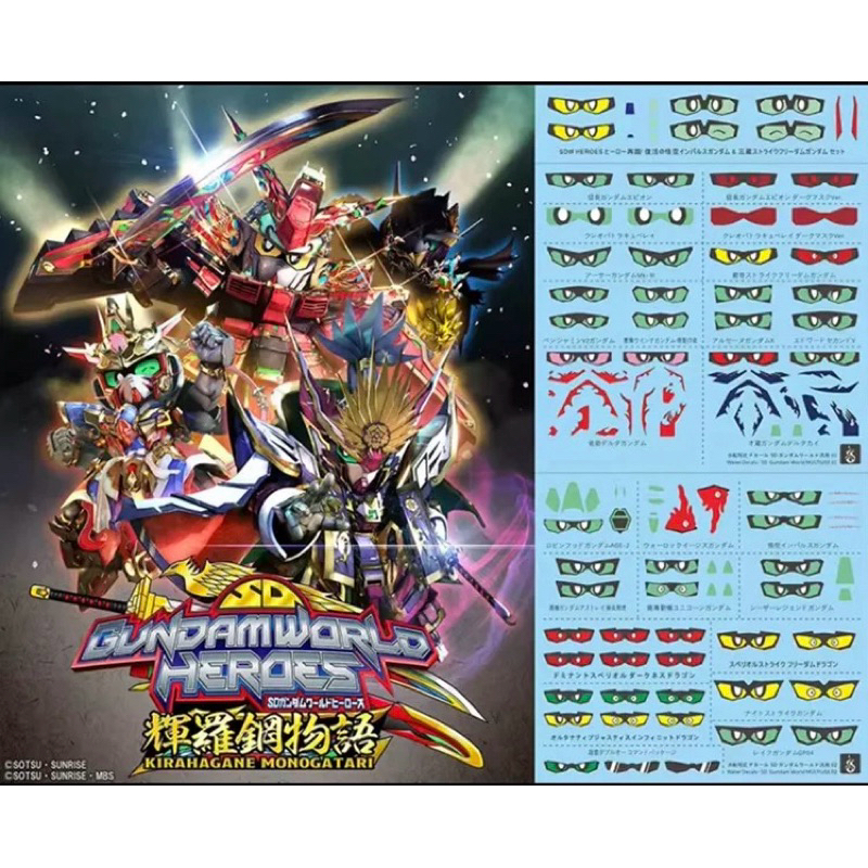 🟩ดีคอลน้ำ SD DECAL SD GUNDAM WORLD HEROES เรืองแสงแบล็คไลท์ | Shopee ...