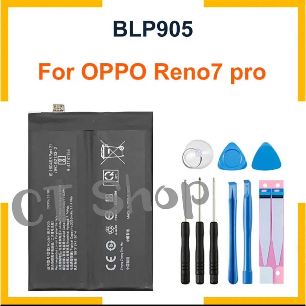 แบตเตอรี่ แท้ OPPO Reno7 Pro BLP905 แถมฟรีชุดถอดแบต+กาวติดแบต | Shopee ...