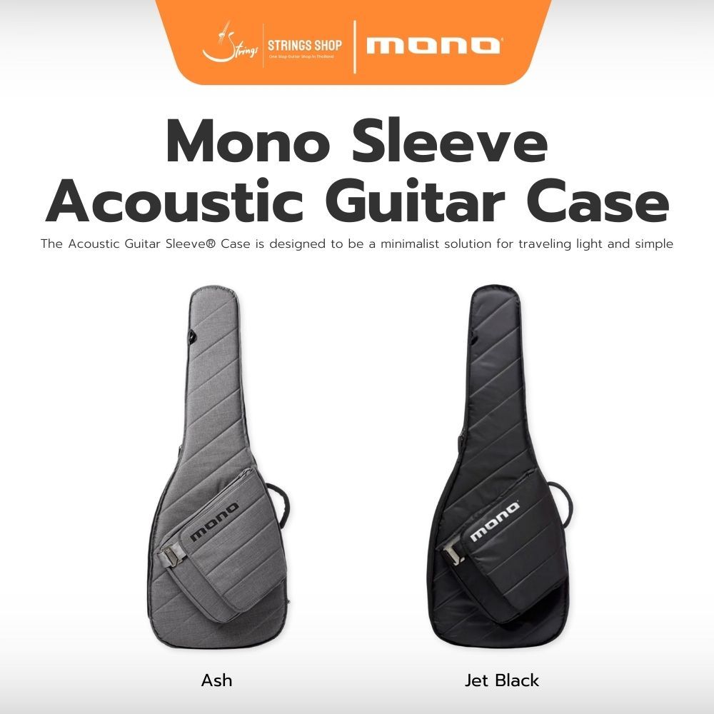 กระเป๋า/เคส กีตาร์ Mono Sleeve Acoustic Guitar Case (M80-SAD-ASH,M80-SAD-BLK) | Shopee Thailand