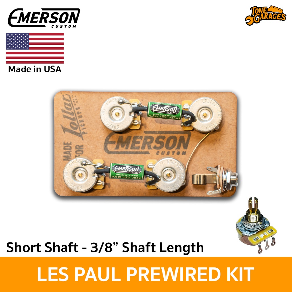 Emerson Custom Les Paul Short Shaft Prewired Kit Made in USA | Shopee ...