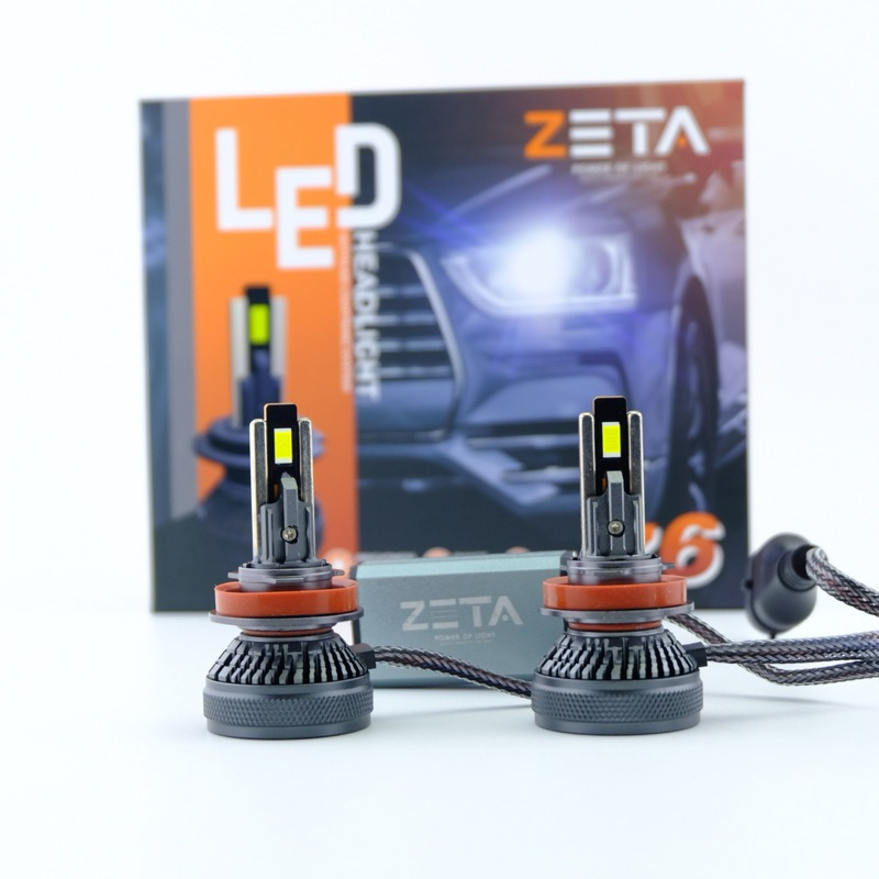 หลอดไฟหน้ารถยนต์ LED ZETA แสงขาว 6000K 60W 7470Lumens (1คู่) รองรับ 12 ...