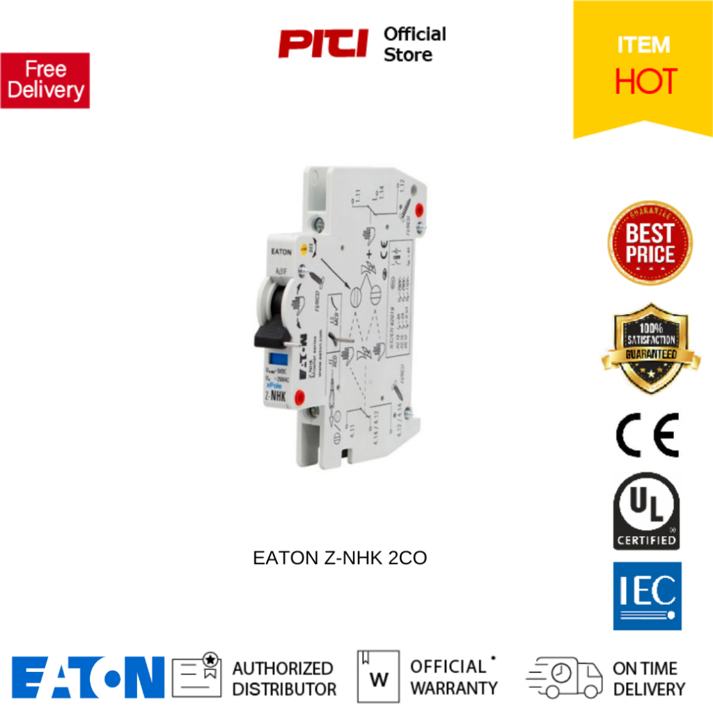 EATON Z-NHK / ZP-NHK 2CO , Auxiliary Contacts Miniature Circuit Breaker (MCB) | Shopee Thailand