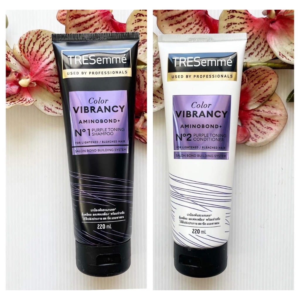 โฉมใหม่ 220 ml. ผลิต 01/24 เทรซาเม่ แชมพู + ครีมนวด สำหรับผมกัดสีผม ...