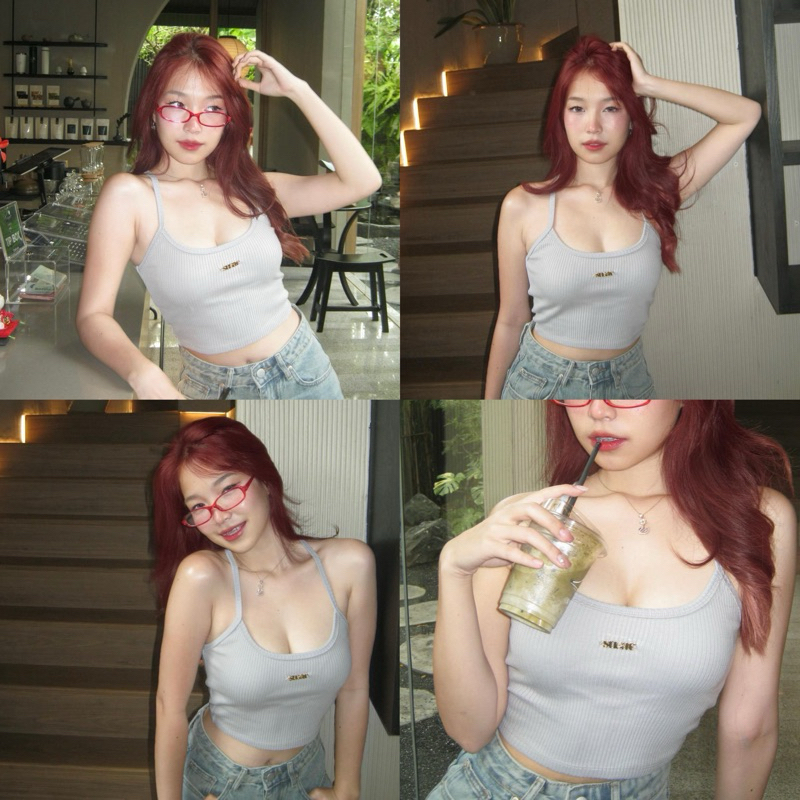 เสื้อครอปสายเดี่ยว : Lala Top | Shopee Thailand