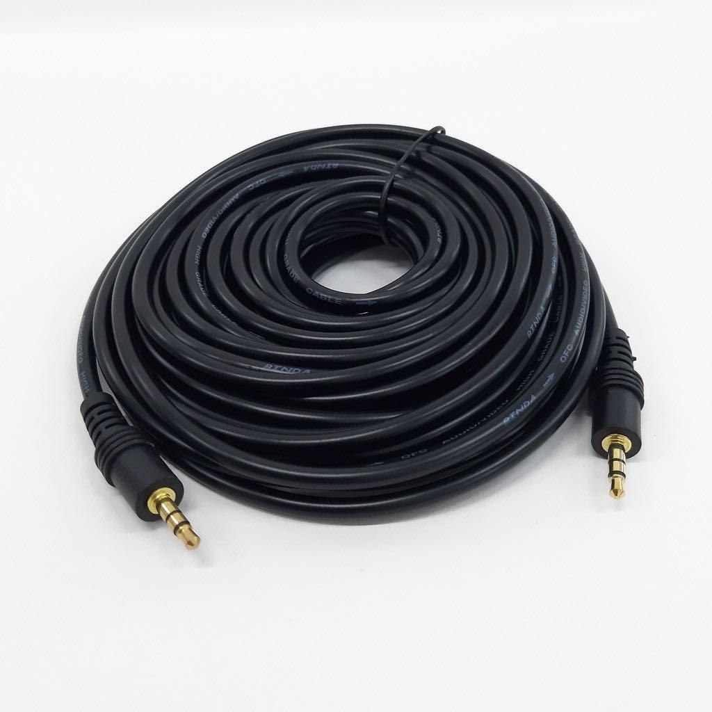 สาย aux 1ออก1 Stereo 3.5 to 3.5 ยาว 1.5 เมตร 3เมตร 5เมตร 10เมตร ต่อเข้าลำโพง com tv | Shopee ...