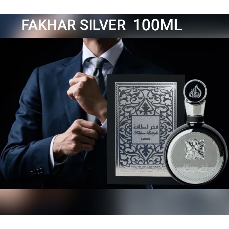 Fakhar Black Silver EDP By lattafa 100ml ของแท้💯 | Shopee Thailand