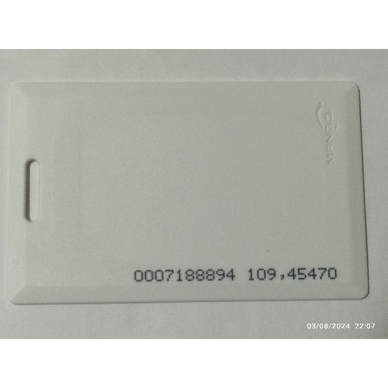 บัตรคีย์การ์ด Mango ID thick card 125Khz แบบการ์ด สีขาวมีหูคล้องสาย ( 1 ...