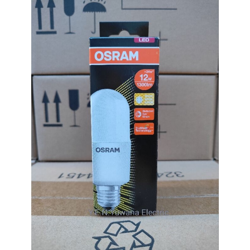 OSRAM หลอดไฟ LED VALUE CLASSIC STICK 12วัตต์ แสงเหลือง ขั้วE27 | Shopee Thailand