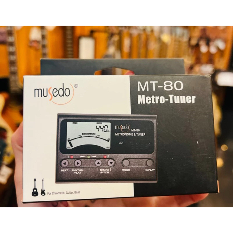 Musedo MT-80 Chromatic Metro-Tunerเมโทรนอม จูนเนอร์ใช้งานง่าย มีแถมถ่าน ...
