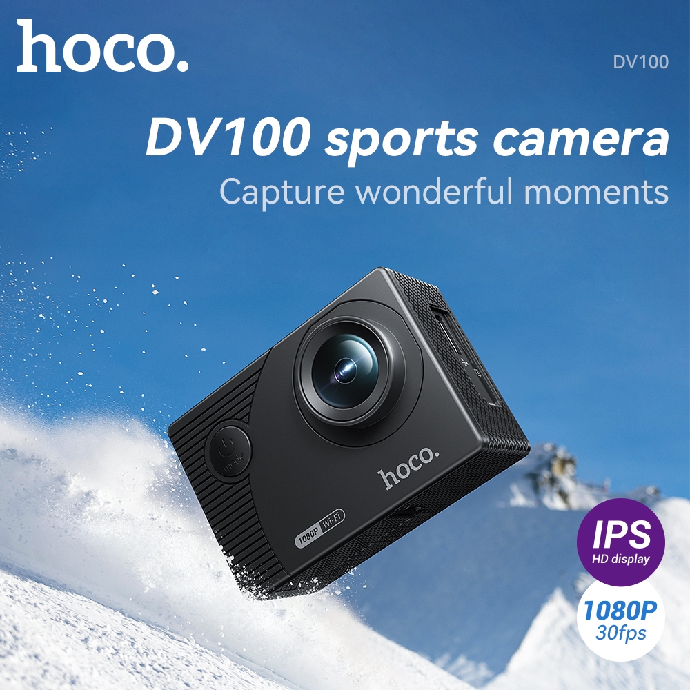 ใหม่!! HOCO DV100 Sports camera คุณภาพ 1080P กล้องกันน้ำลึก 30 เมตร ...