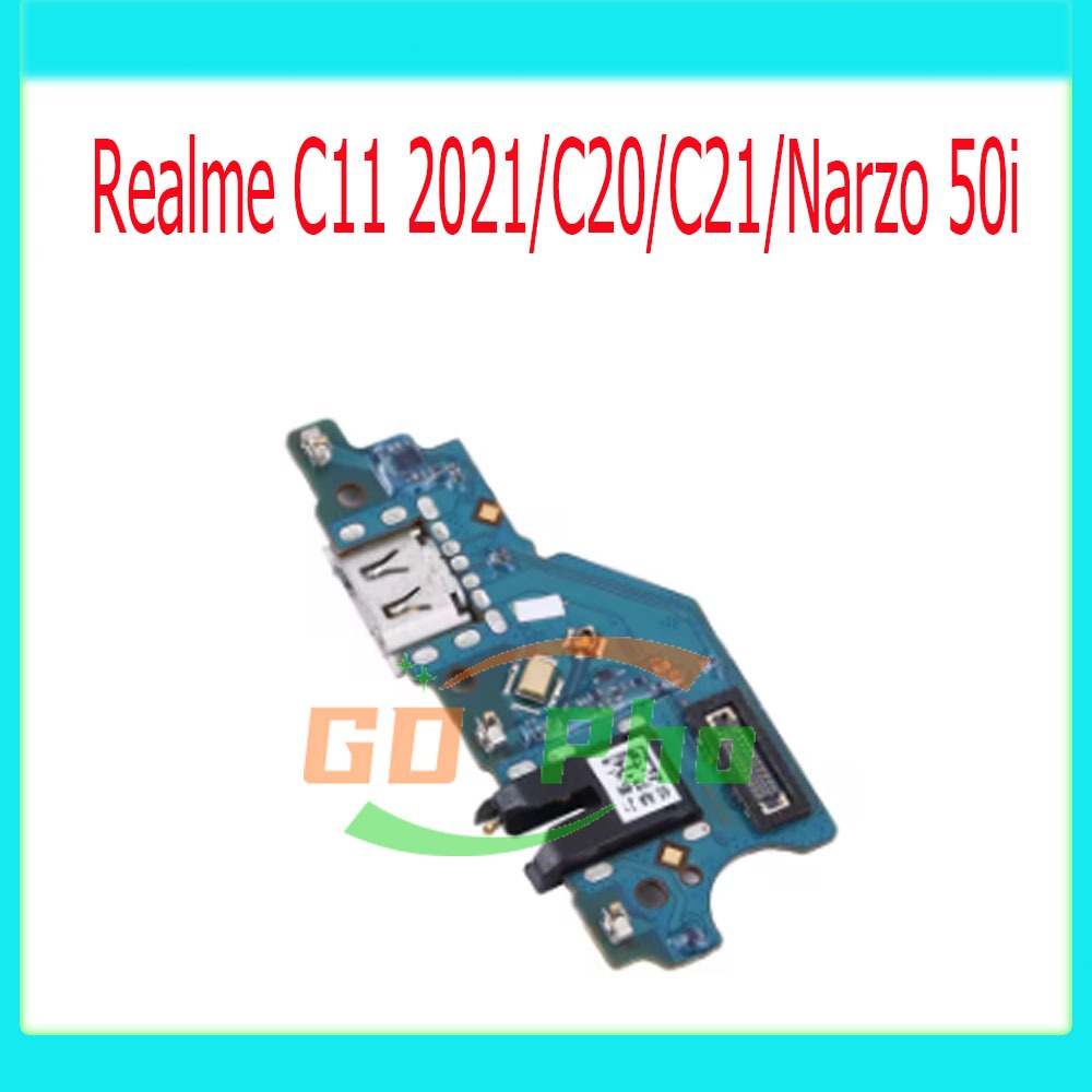ตัวเชื่อมต่อพอร์ตแจ็คแท่นชาร์จ USB ของแท้สายเฟล็กซ์สำหรับแท็บ Realme C11 2021/C20/C21/Narzo 50i ...
