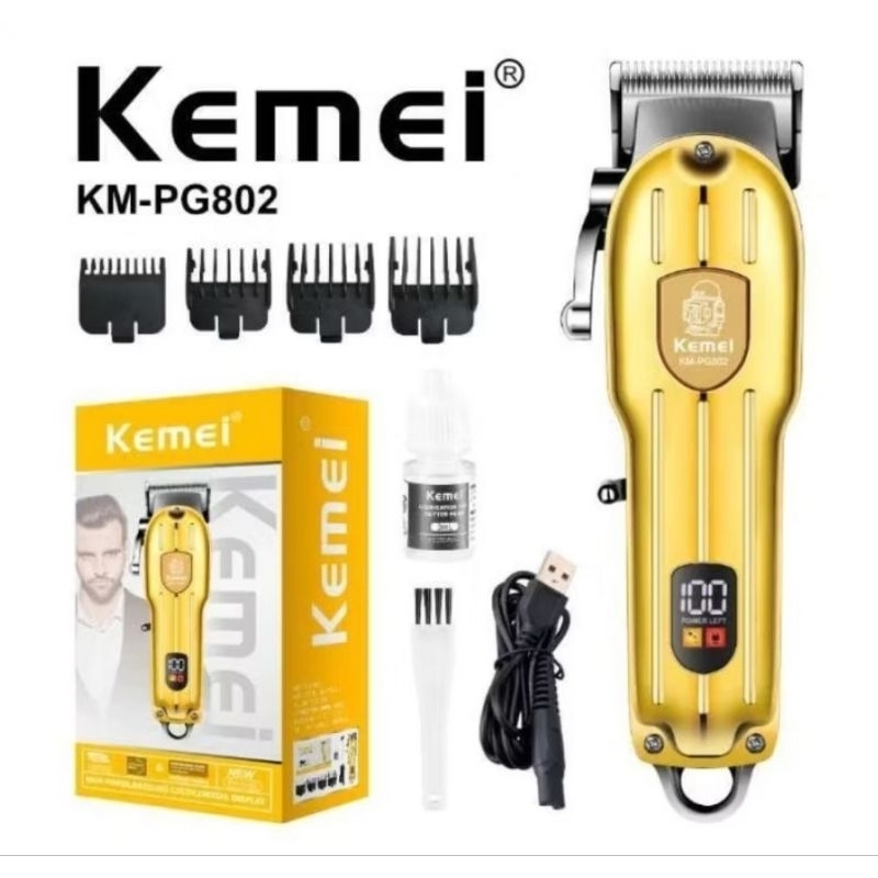 ปัตตาเลี่ยนตัดผม ไร้สาย อุปกรณ์ในกล่องครบเซ็ตพร้อมใช้งาน kemei km pg ...