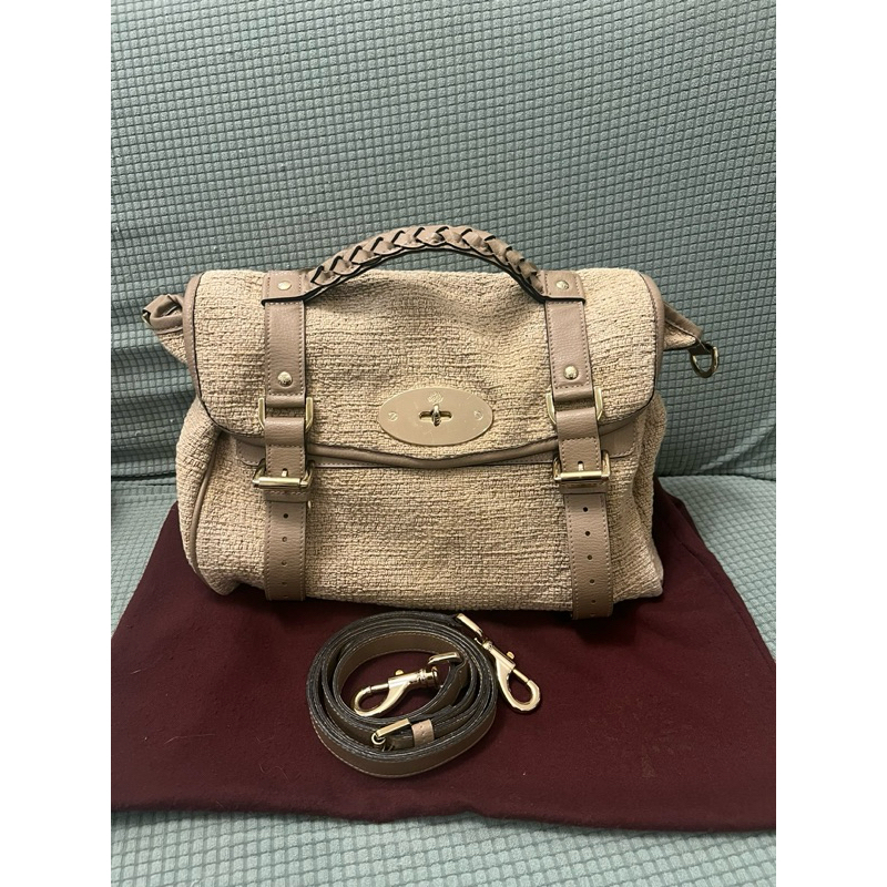 กระเป๋า Mulberry Alexa ไซส์ regular ผ้า tweed สภาพสวย | Shopee Thailand